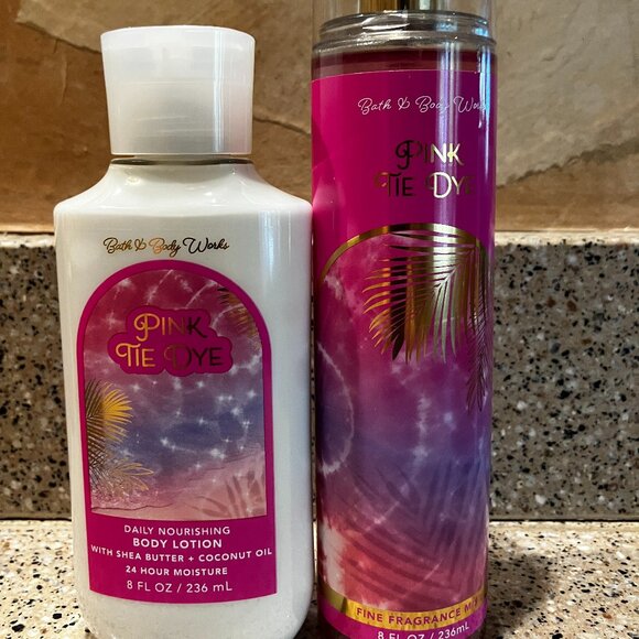 Bath & Body Works | Bath & Body | Bath Body Works Pink Tie Dye Body ...
